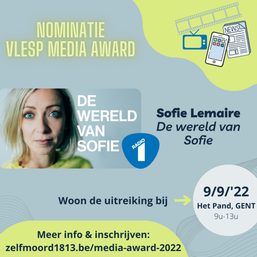 En de VLESP Media Award 2022 gaat naar... | Zelfmoord 1813